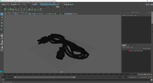 modelo 3d Cable de alimentación con enchufe eléctrico - TurboSquid 2236299