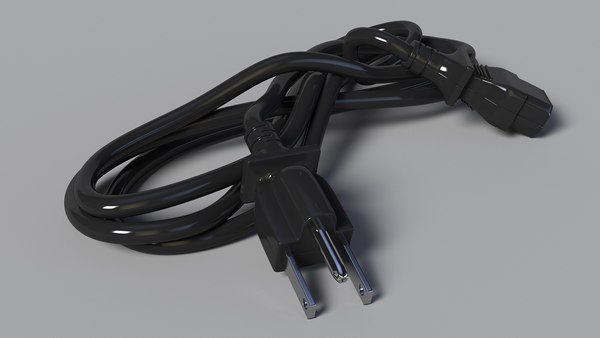 modelo 3d Cable de alimentación con enchufe eléctrico - TurboSquid 2236299