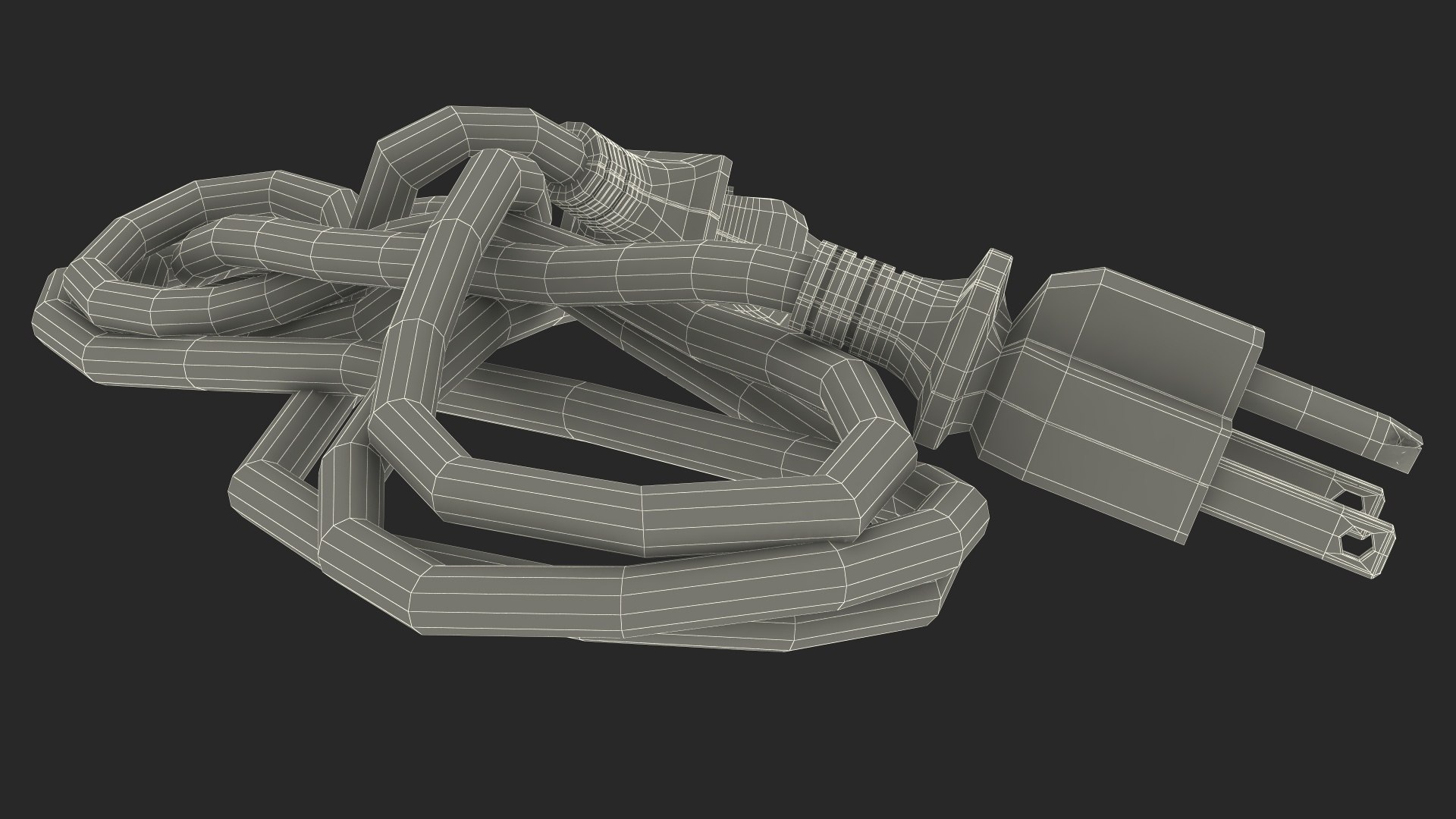 Power Cord With Electrical Plug 3D Model - TurboSquid 2236299