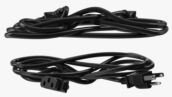 modelo 3d Cable de alimentación con enchufe eléctrico - TurboSquid 2236299