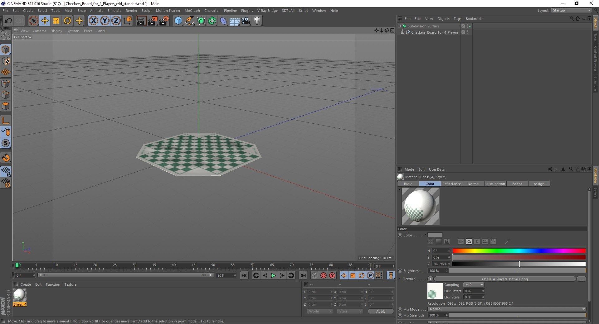 3D Checkers Board For 4 Players Model - TurboSquid 2006699