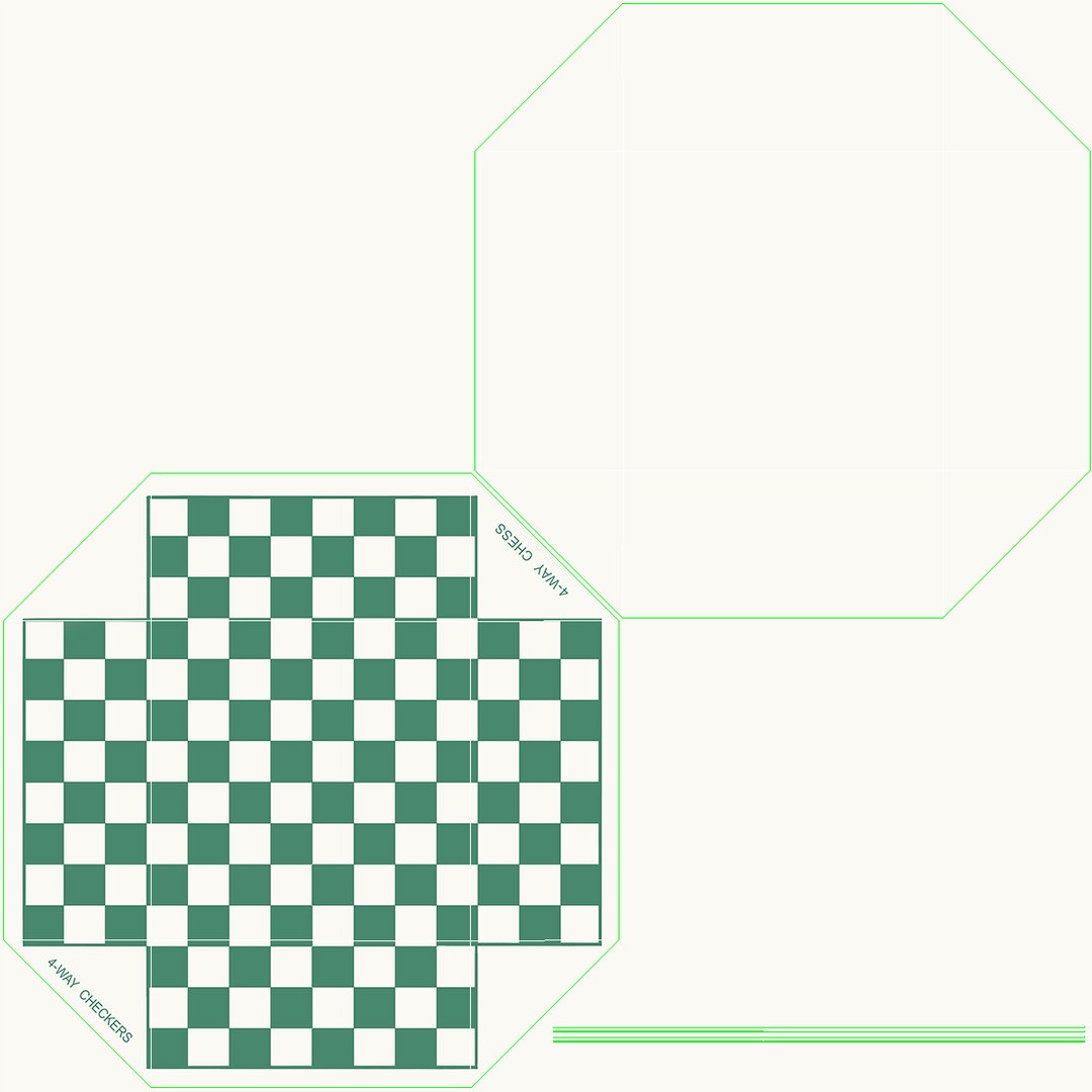 3D Checkers Board For 4 Players Model - TurboSquid 2006699