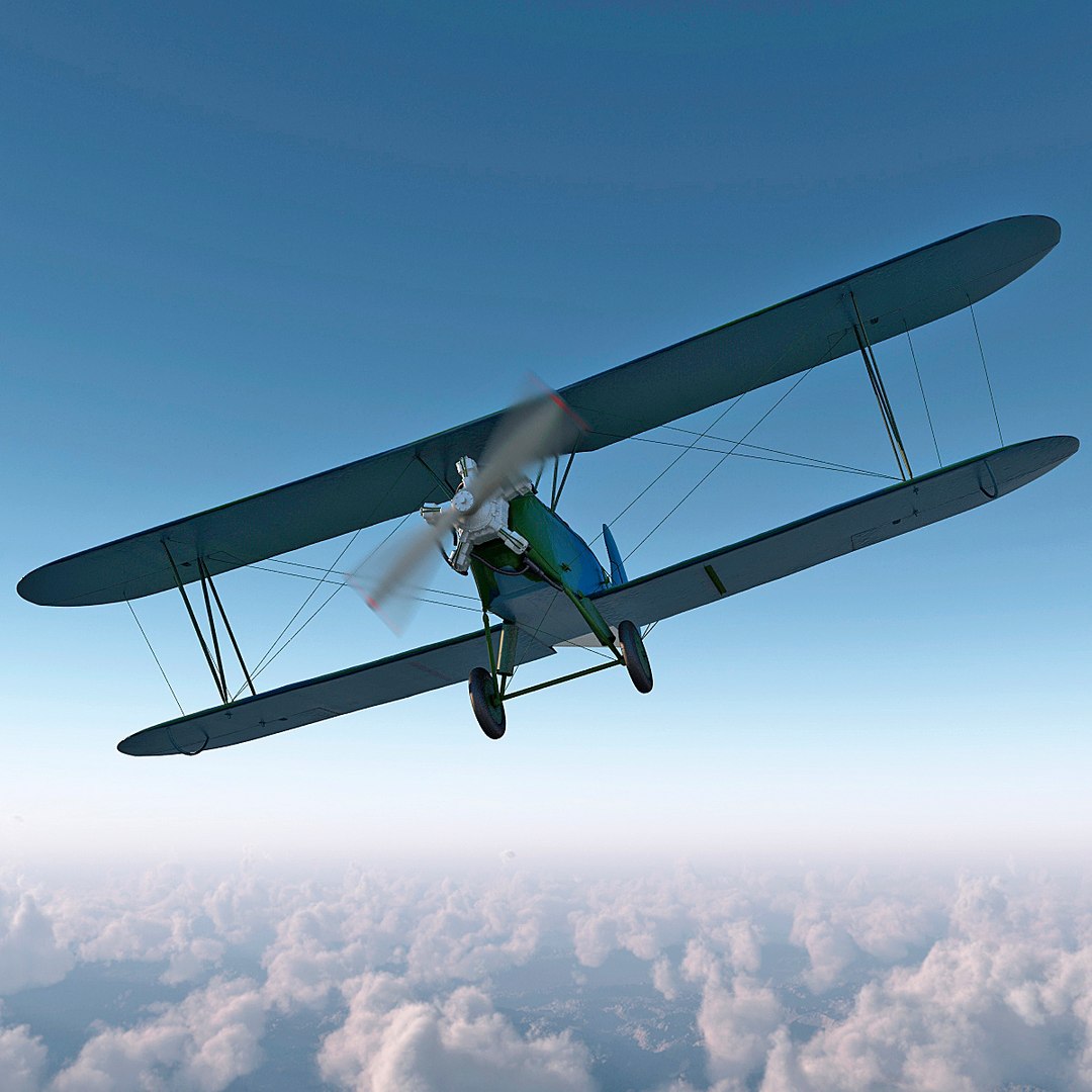 3d Model Realistic Plane Polikarpov Po-2