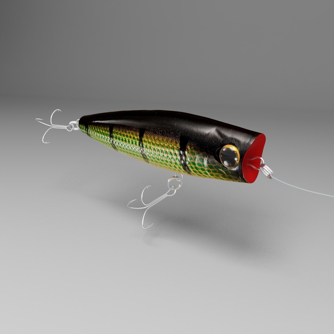 3d model popper lure