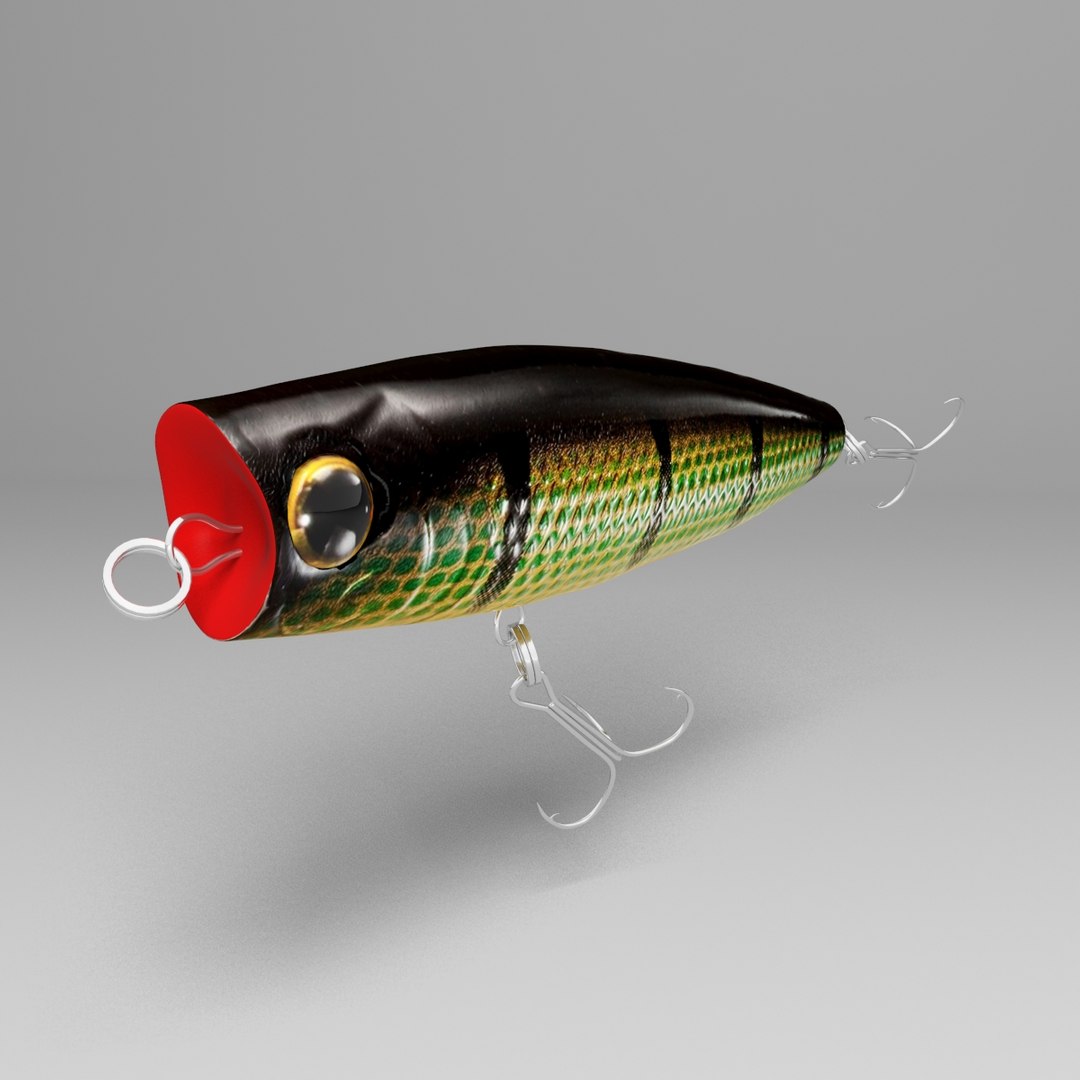 3d model popper lure