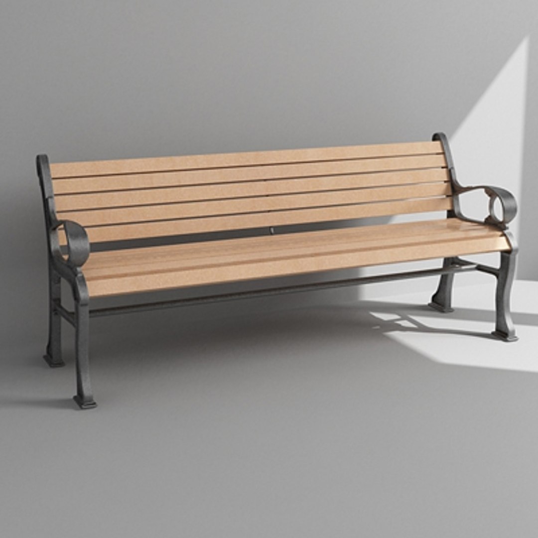 park bench 3d model
