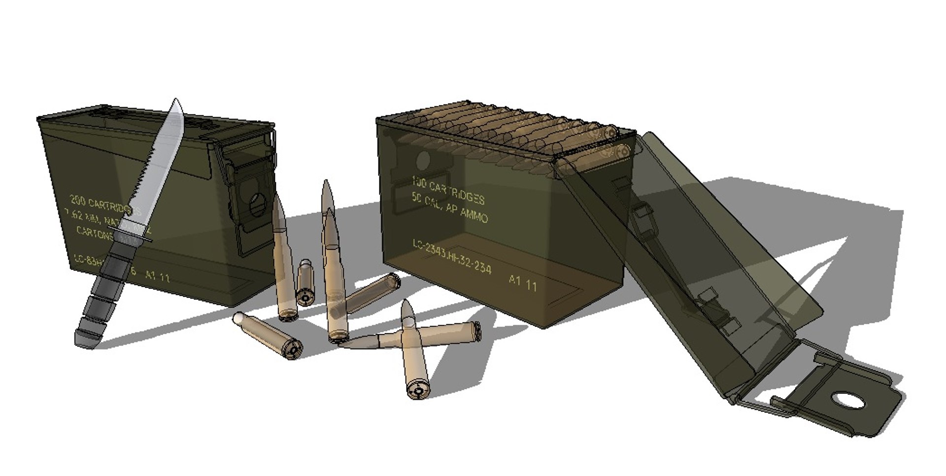 3D Box Gun Model - TurboSquid 1252392