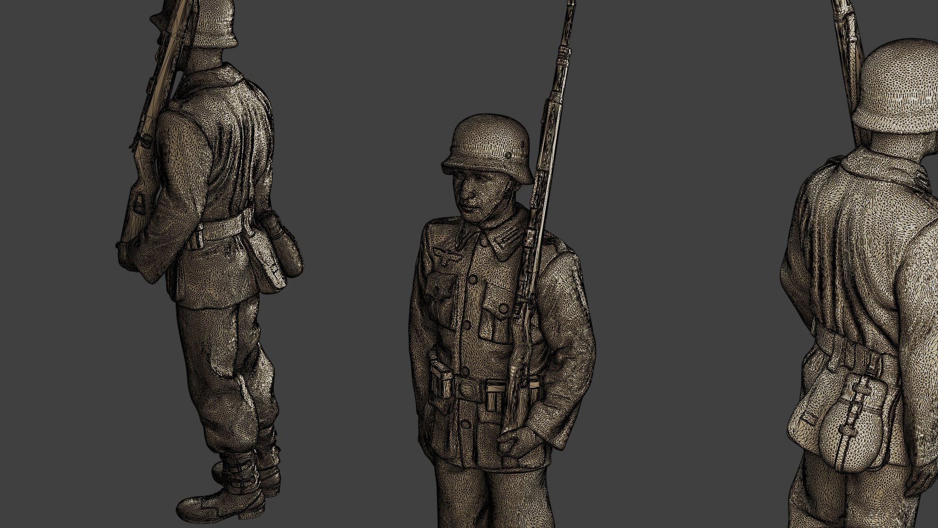 3D German Soldier Ww2 Attention Model - TurboSquid 1459427