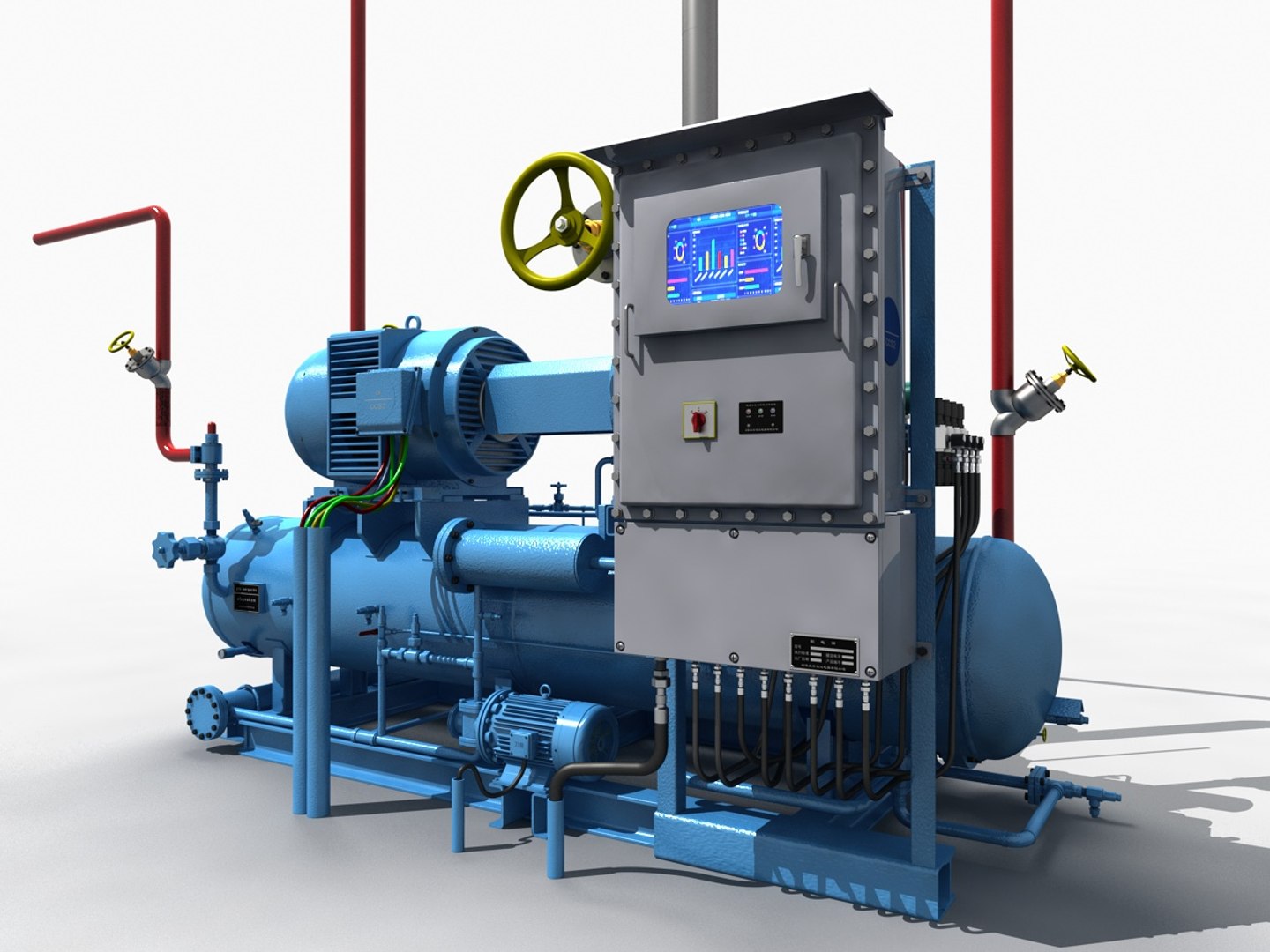 3D Ammonia Compressor model - TurboSquid 2085067