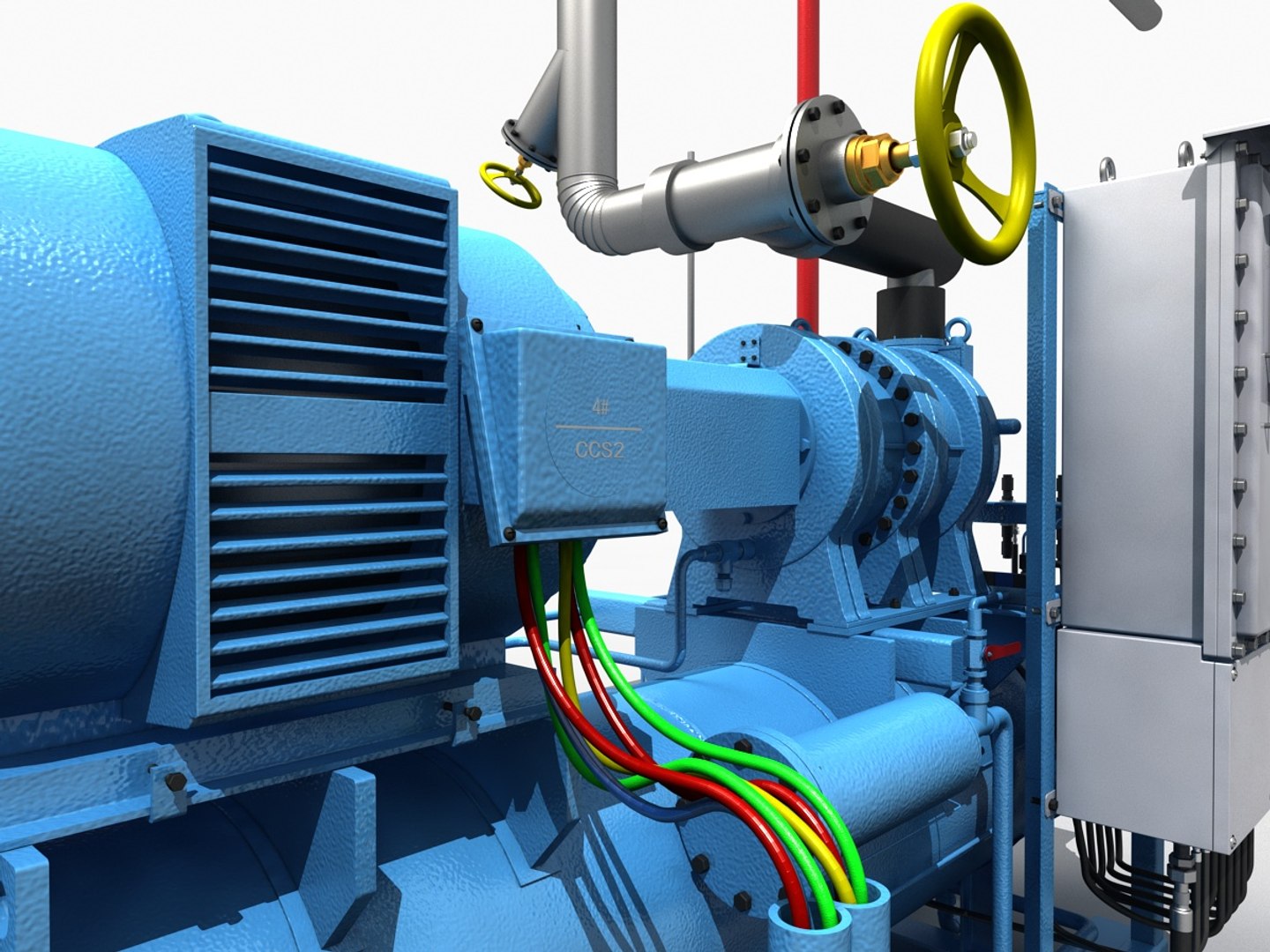 3D Ammonia Compressor Model - TurboSquid 2085067