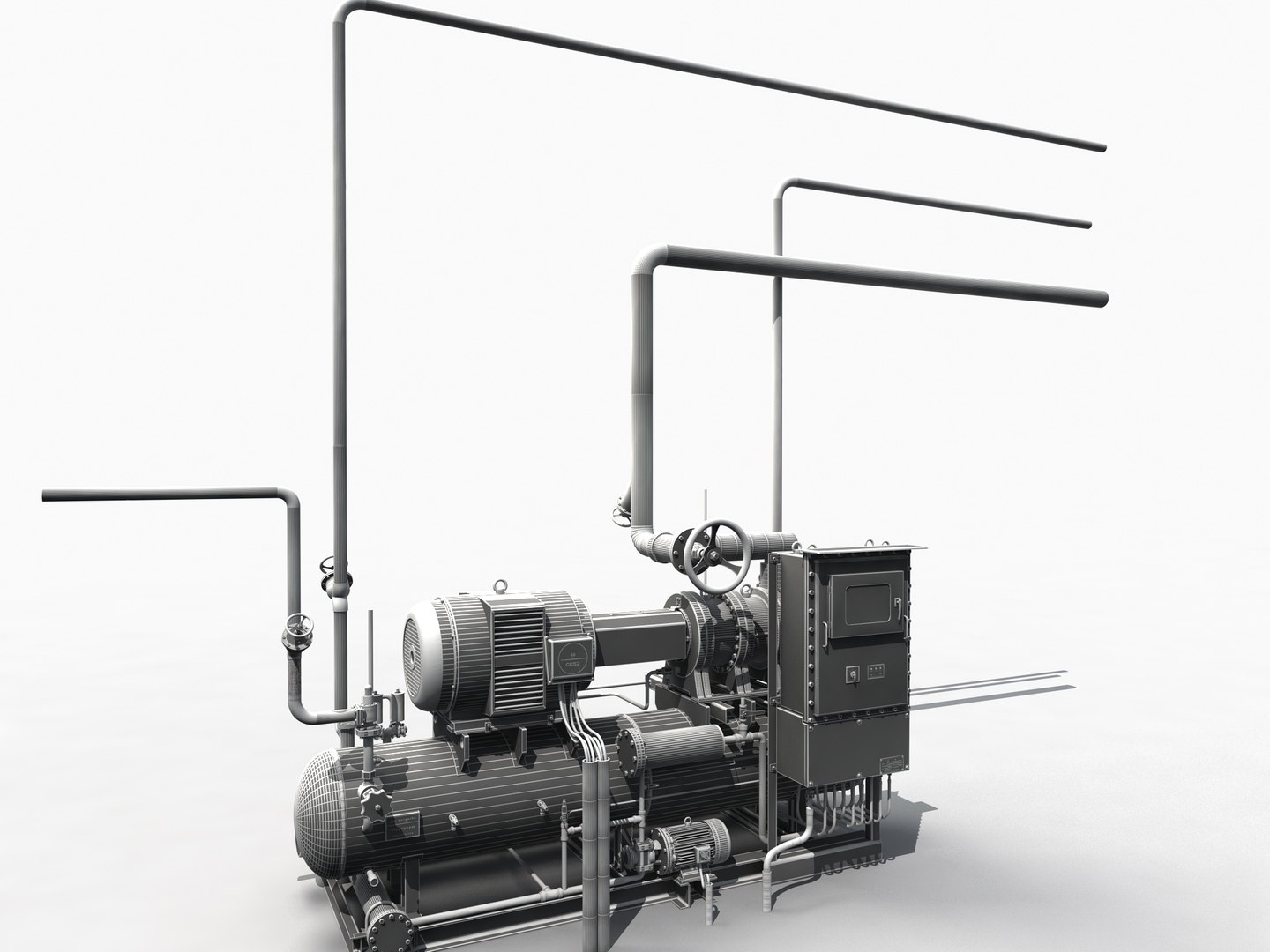 3D Ammonia Compressor Model - TurboSquid 2085067