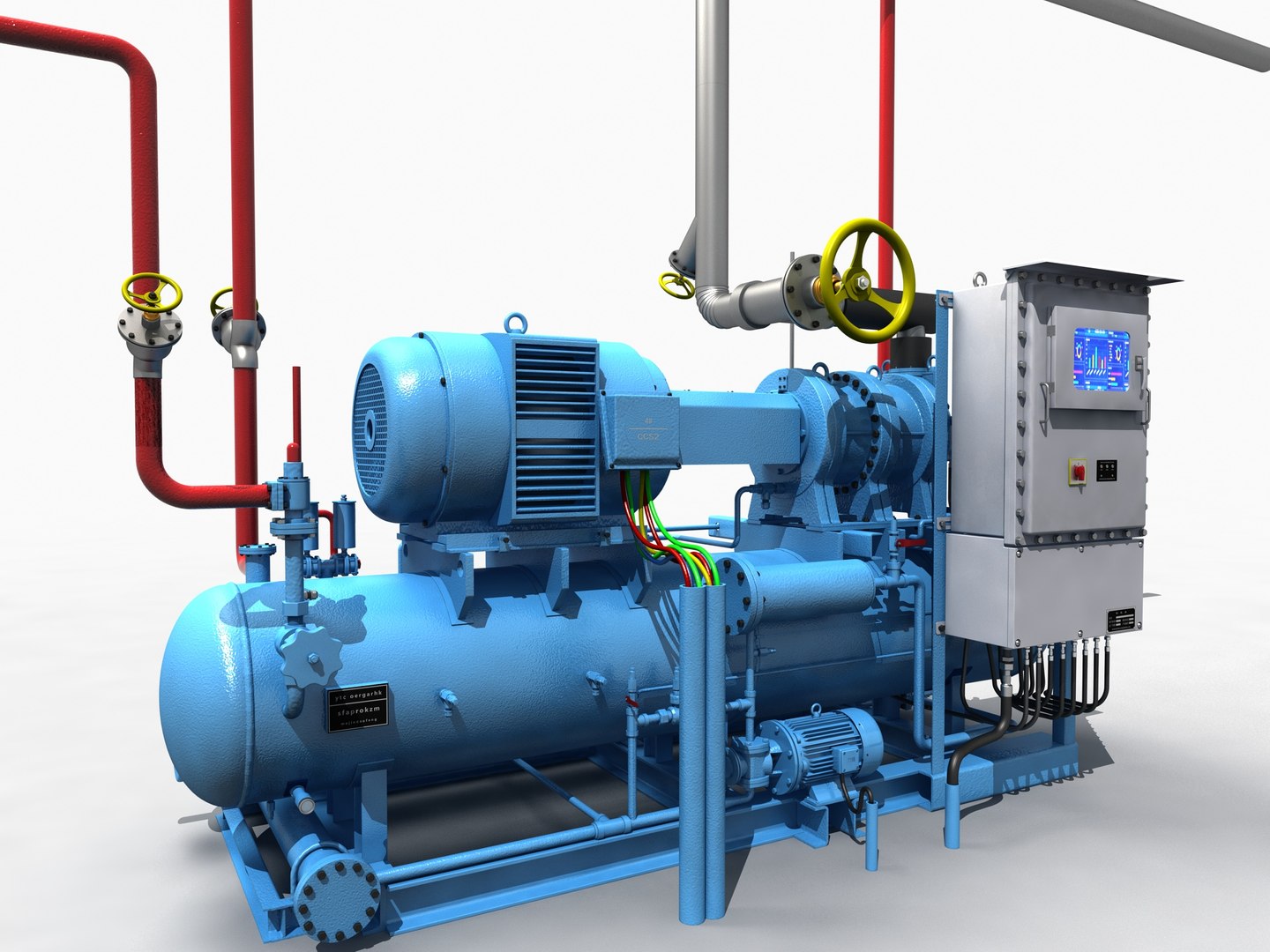 3D Ammonia Compressor Model - TurboSquid 2085067