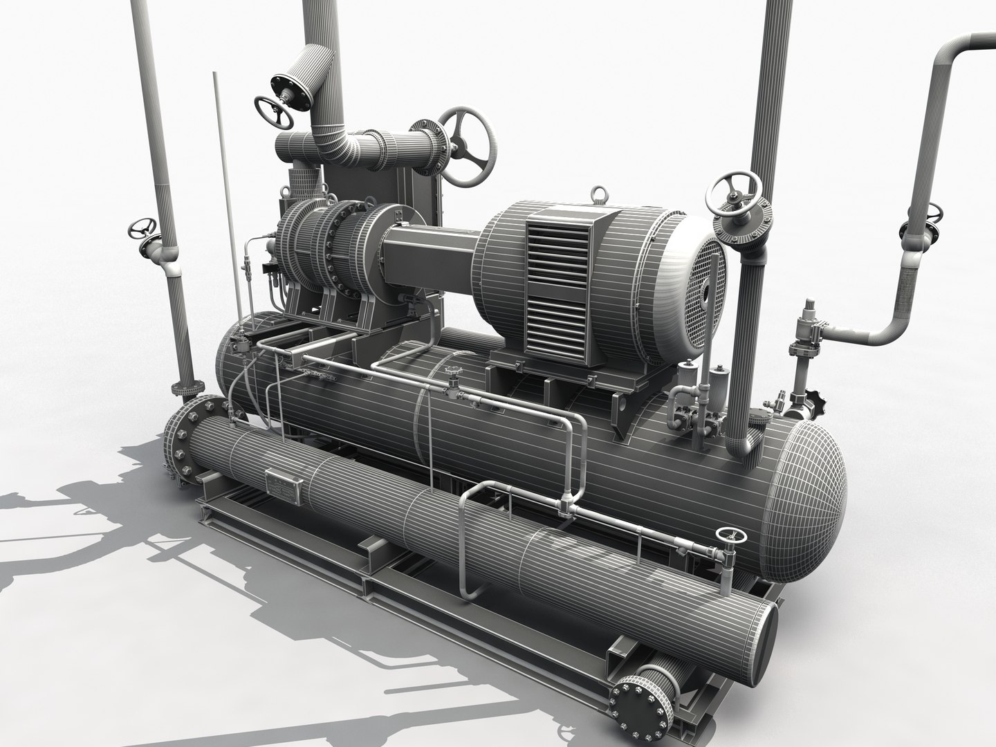 3D Ammonia Compressor model - TurboSquid 2085067