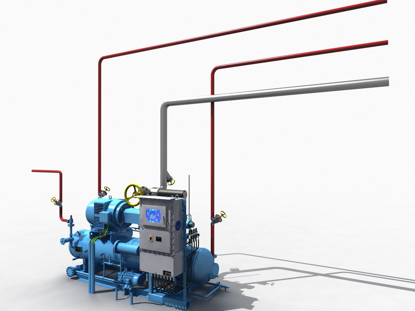 3D Ammonia Compressor Model - TurboSquid 2085067