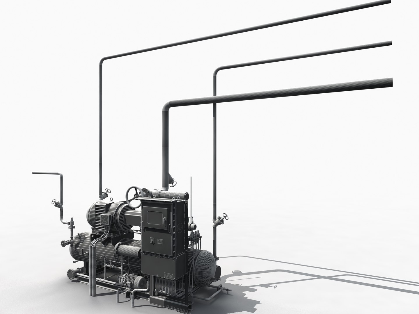 3D Ammonia Compressor Model - TurboSquid 2085067