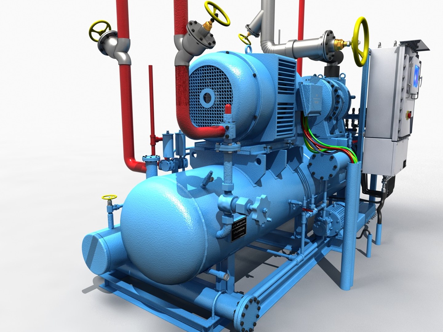 3D Ammonia Compressor Model - TurboSquid 2085067