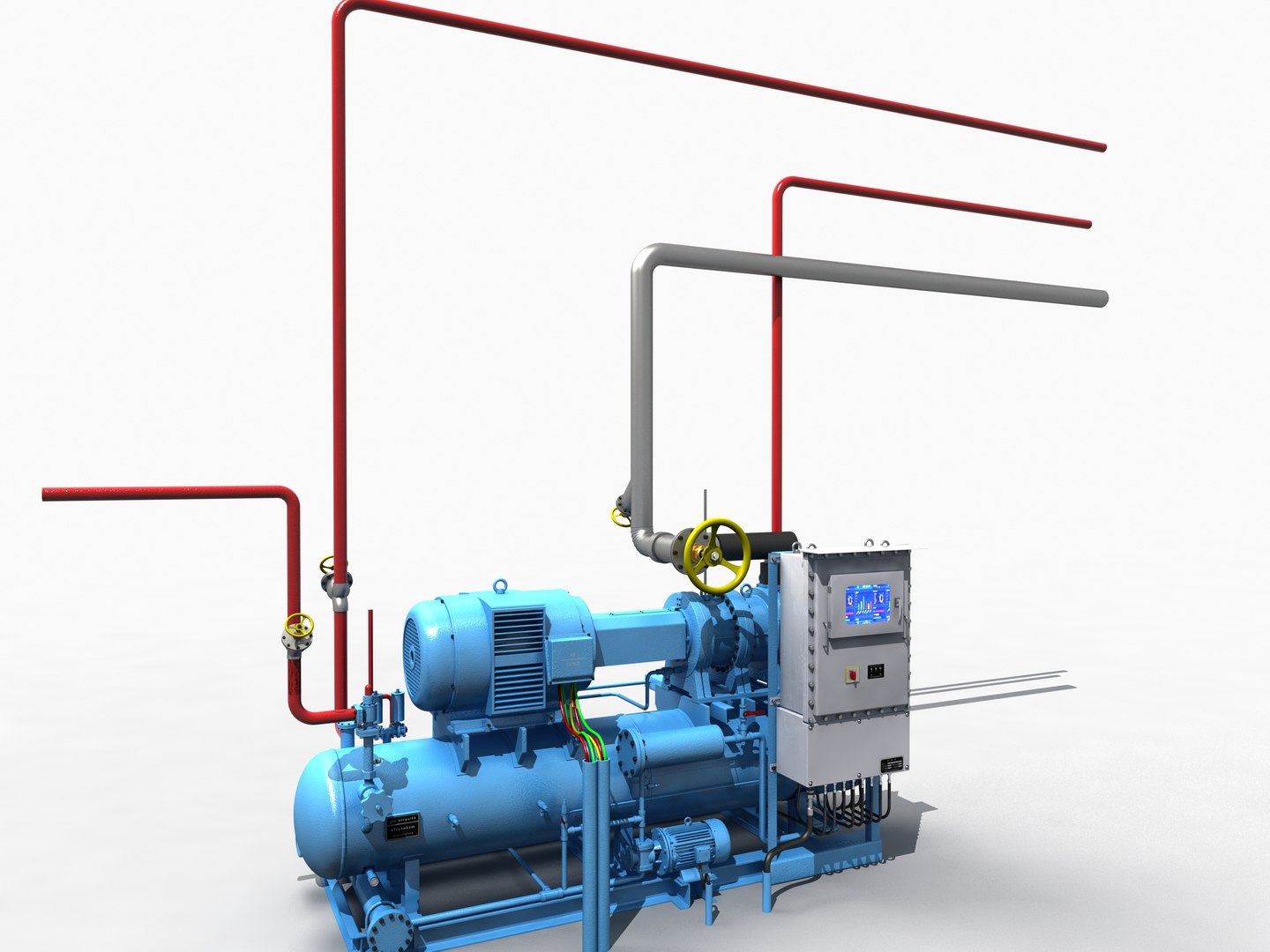3D Ammonia Compressor Model - TurboSquid 2085067