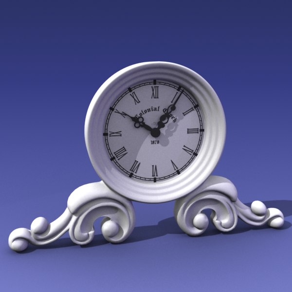 3d model antique clock