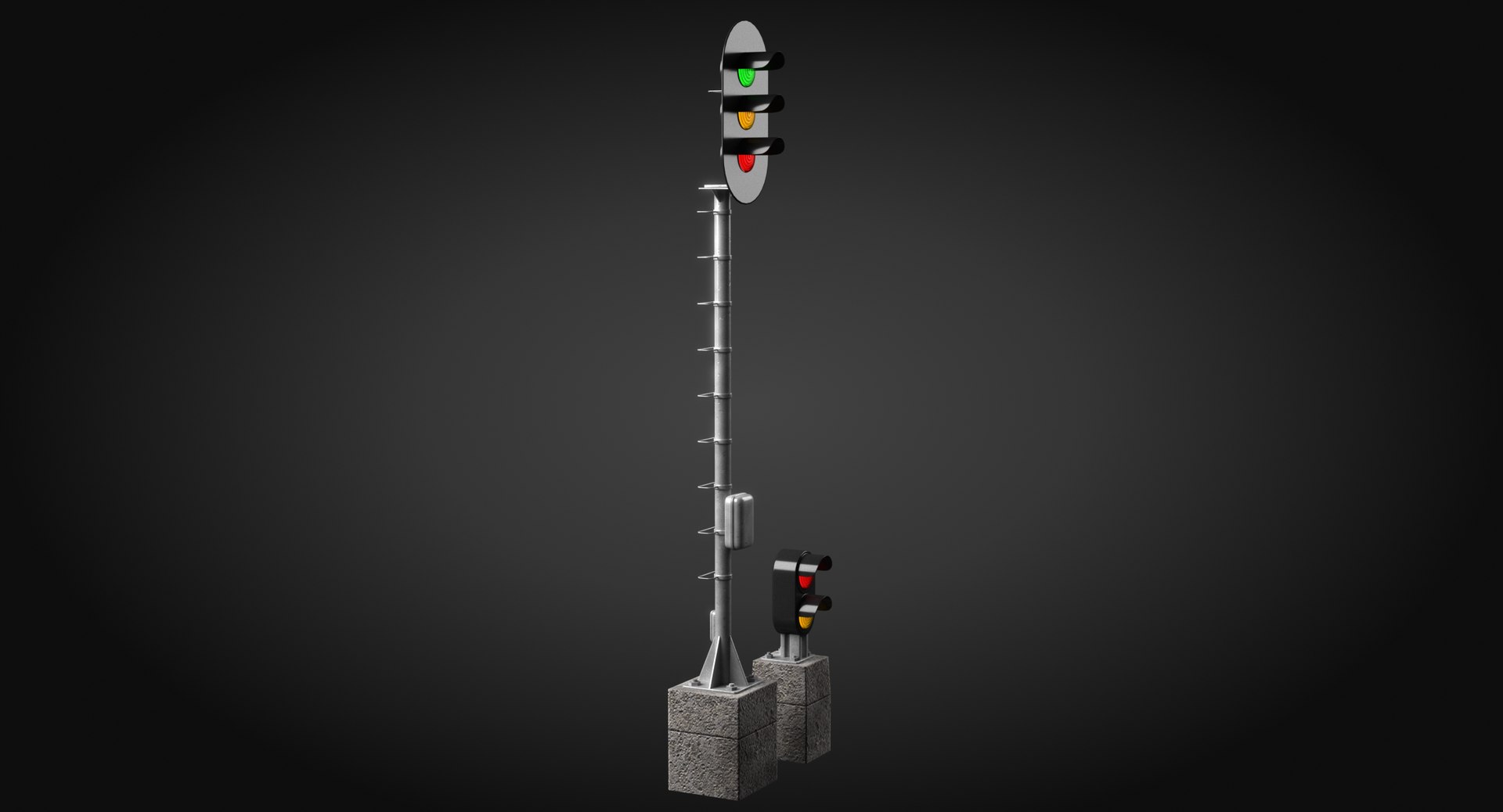 3D Railroad Signal Lights Model - TurboSquid 1302976
