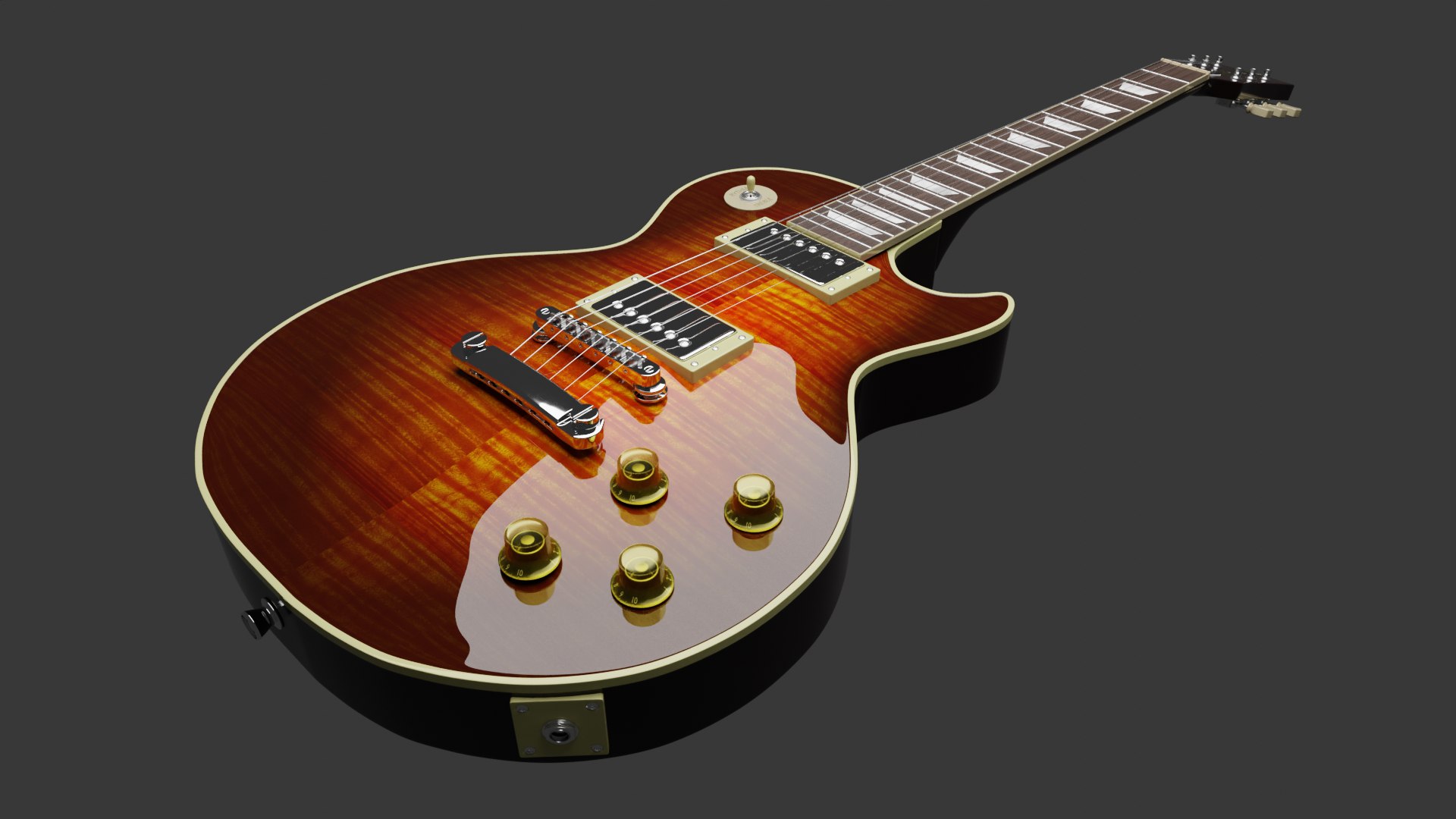 Guitar Les Paul Standard model - TurboSquid 2181695