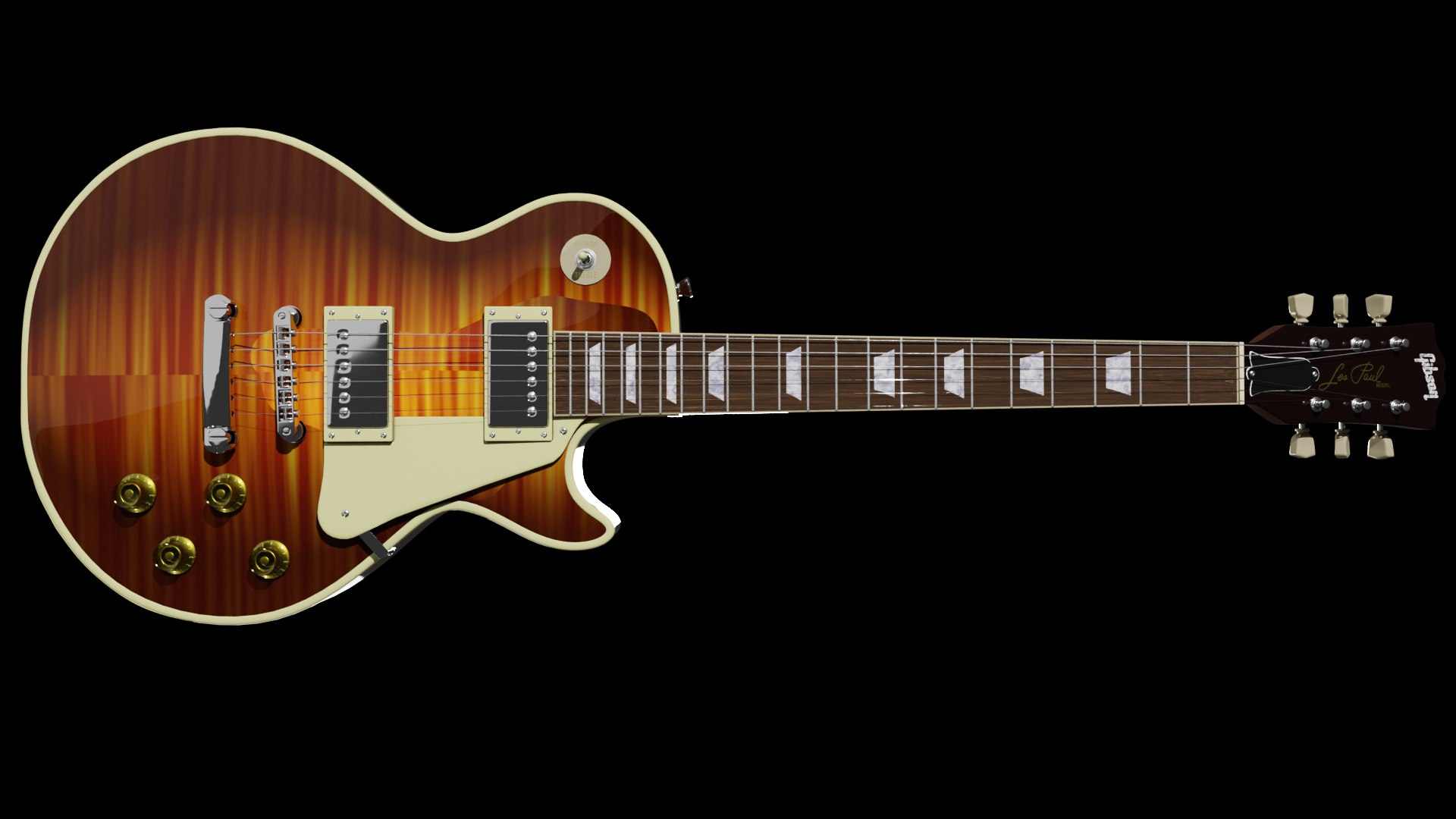 Guitar Les Paul Standard model - TurboSquid 2181695