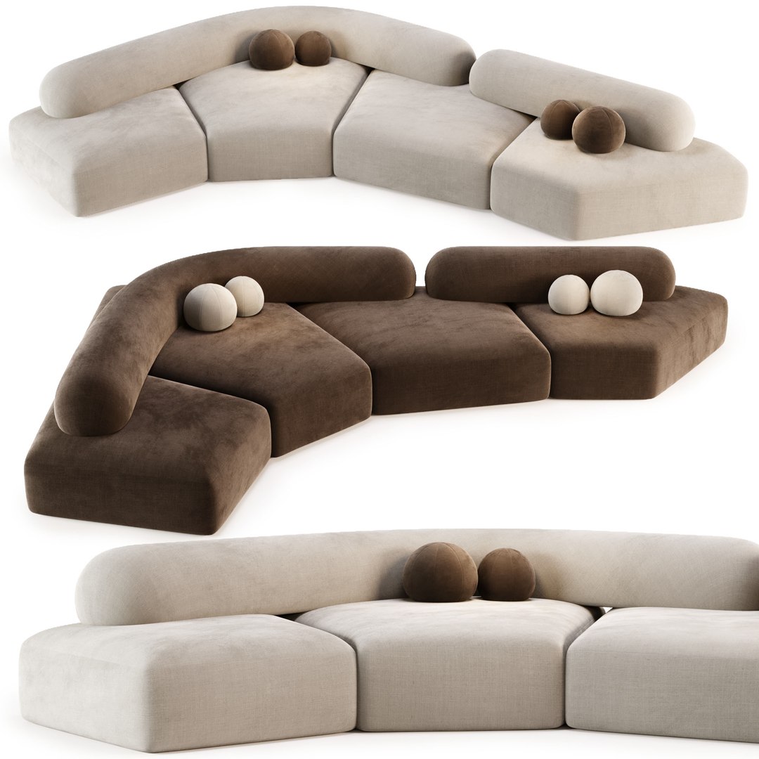 3D On The Rocks Sofa model - TurboSquid 2103057