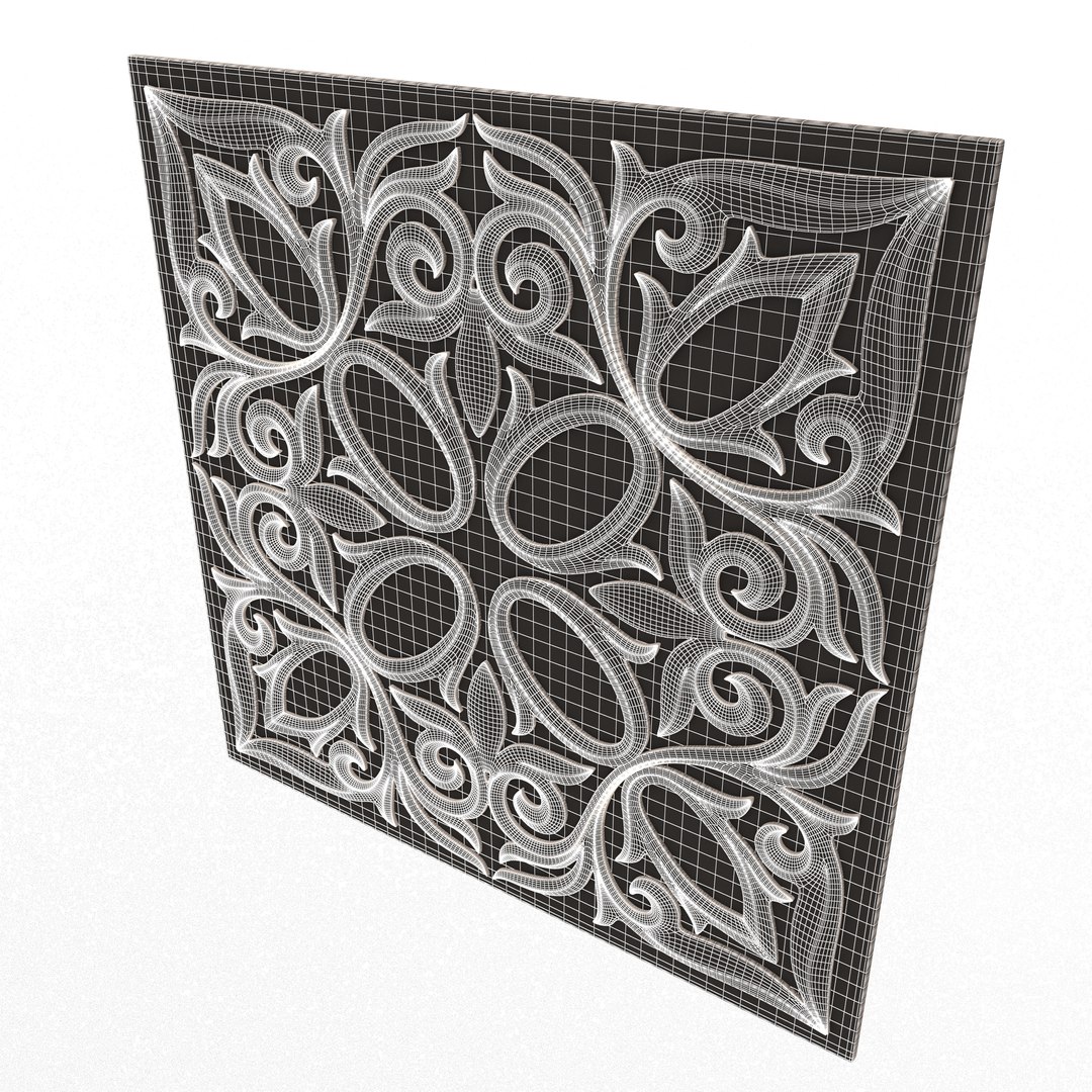 3D Carved Tile 01 Model - TurboSquid 1948299
