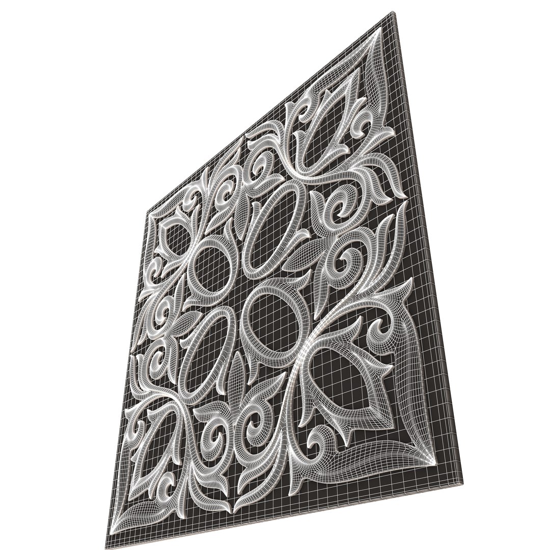 3D Carved Tile 01 Model - TurboSquid 1948299