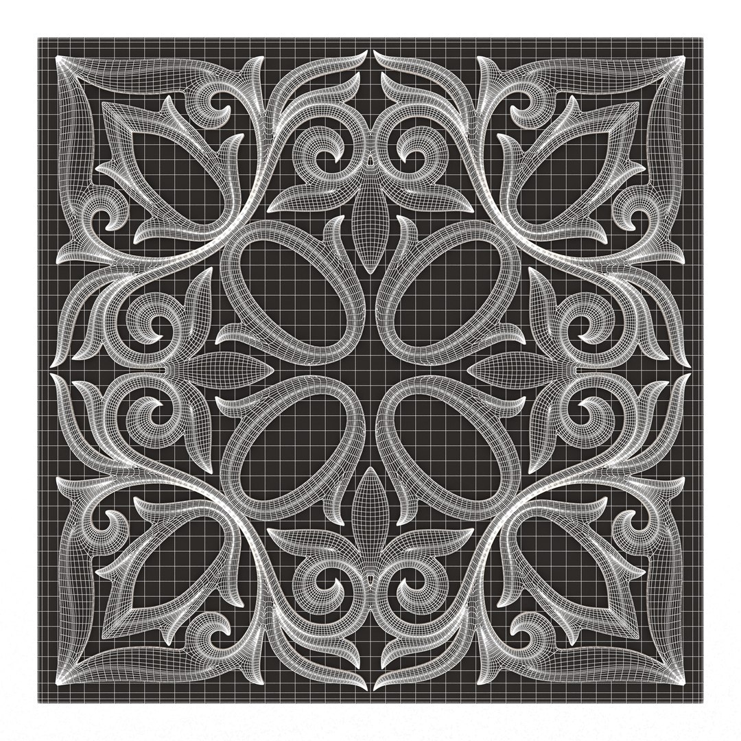 3D Carved Tile 01 Model - TurboSquid 1948299