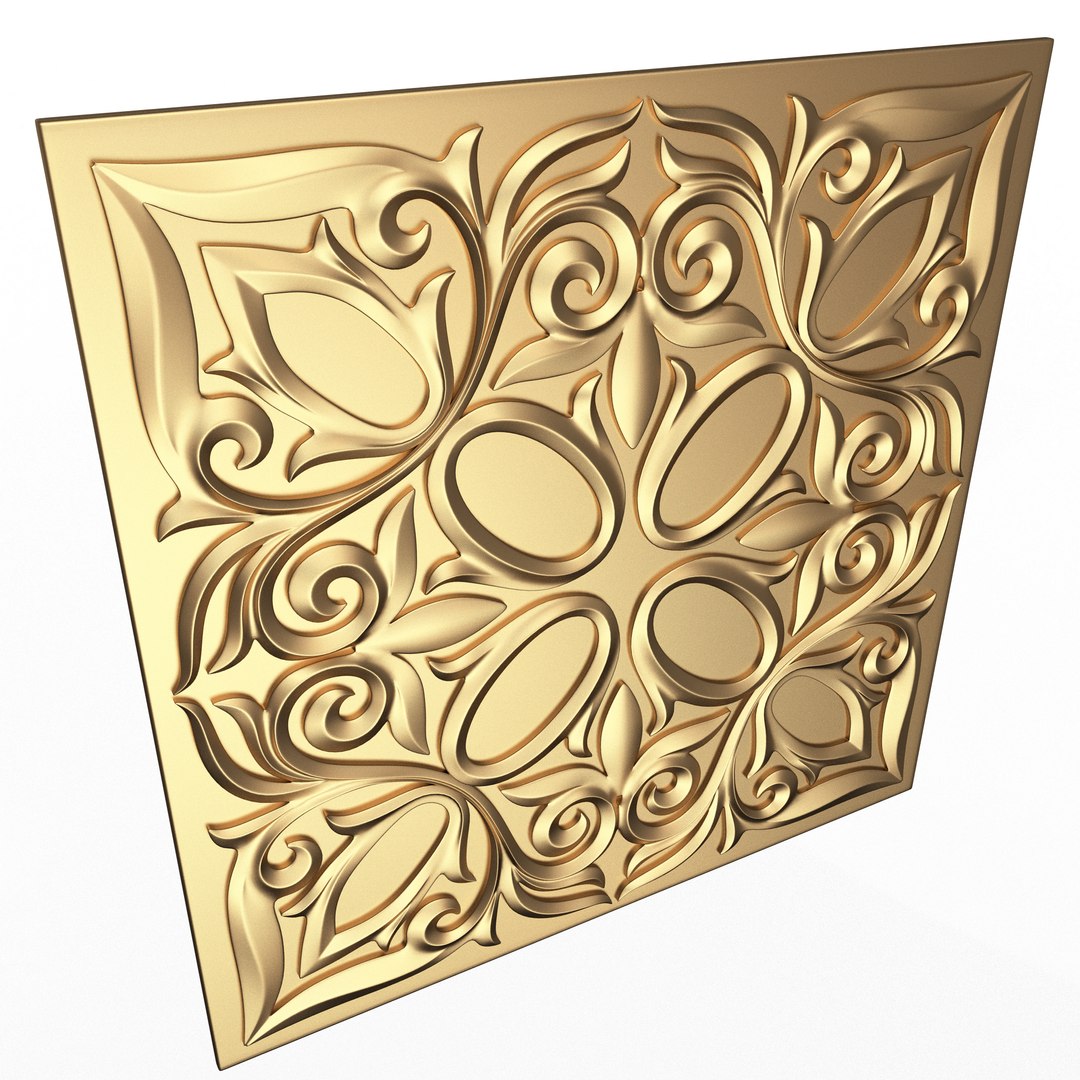 3D Carved Tile 01 Model - TurboSquid 1948299