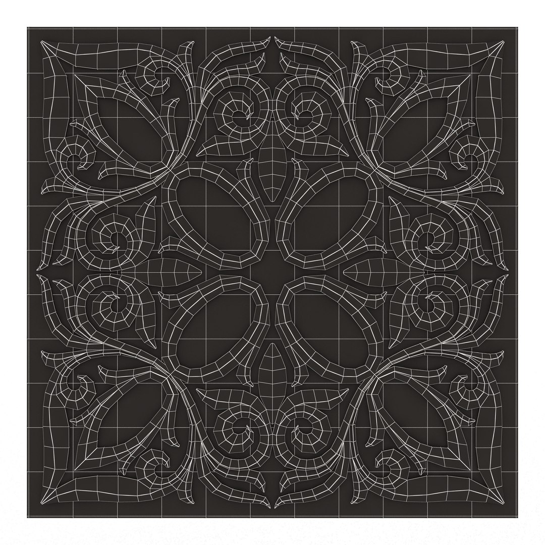 3D Carved Tile 01 Model - TurboSquid 1948299
