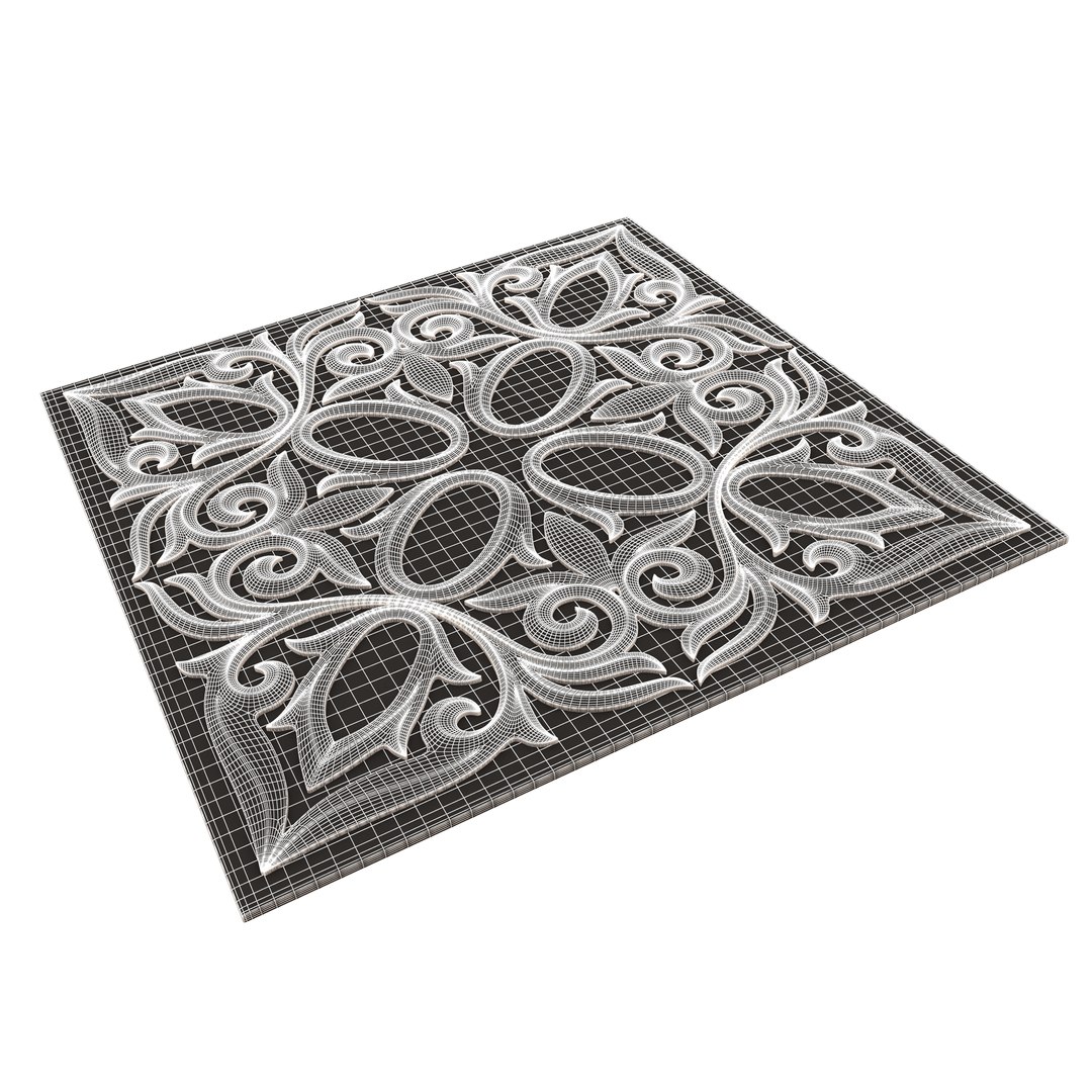 3D Carved Tile 01 Model - TurboSquid 1948299