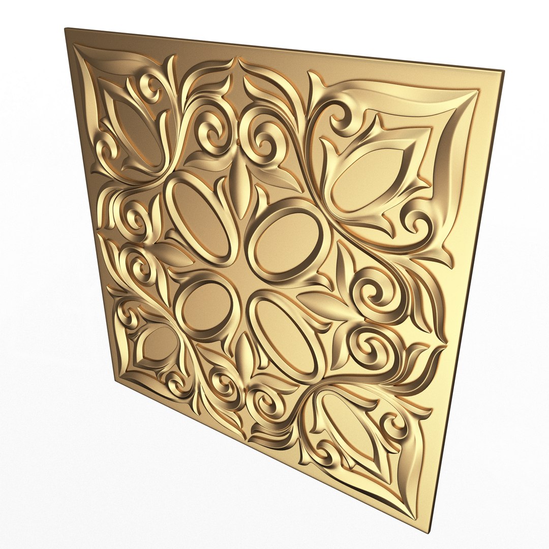 3D Carved Tile 01 Model - TurboSquid 1948299