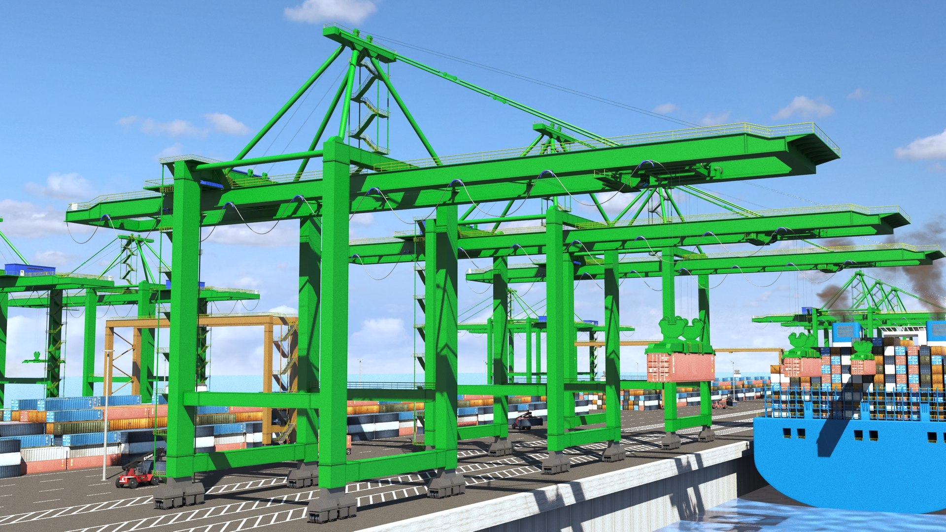 3D Model Port Container Terminal - TurboSquid 1587778