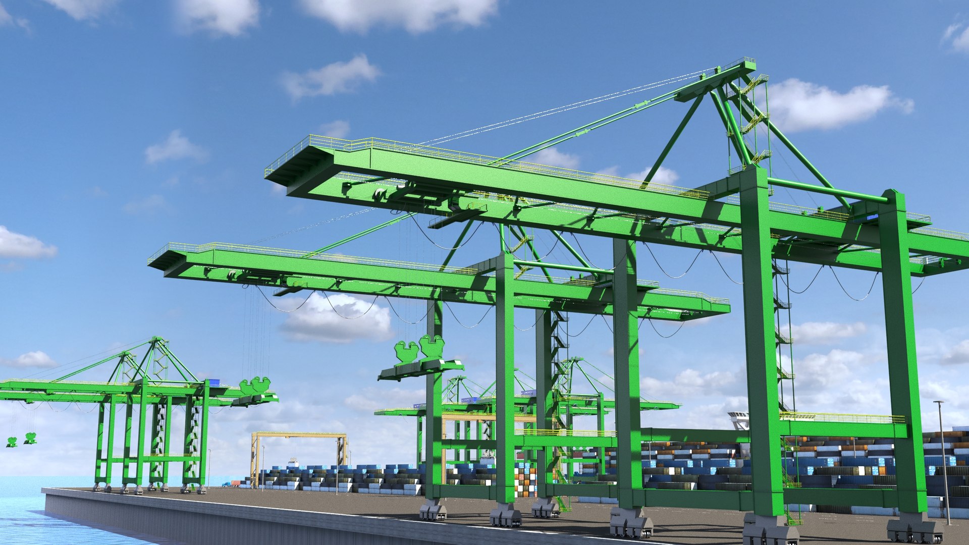 3D Model Port Container Terminal - TurboSquid 1587778