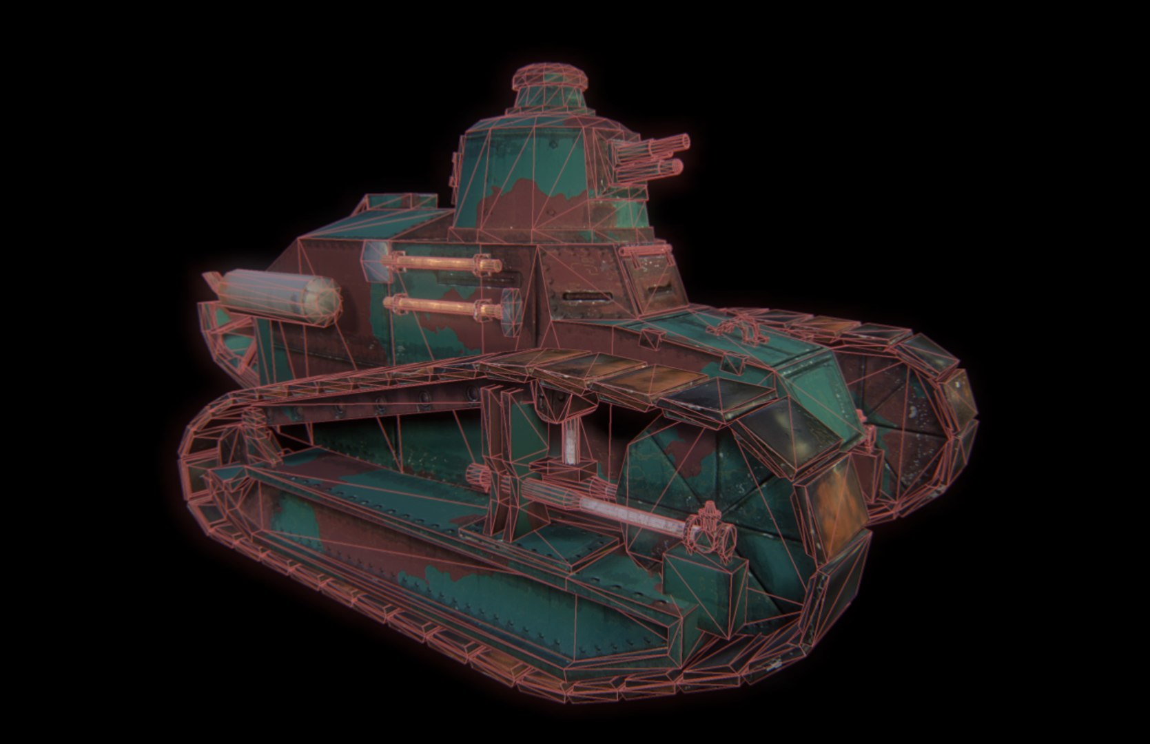 3d Ft17 Tank Model