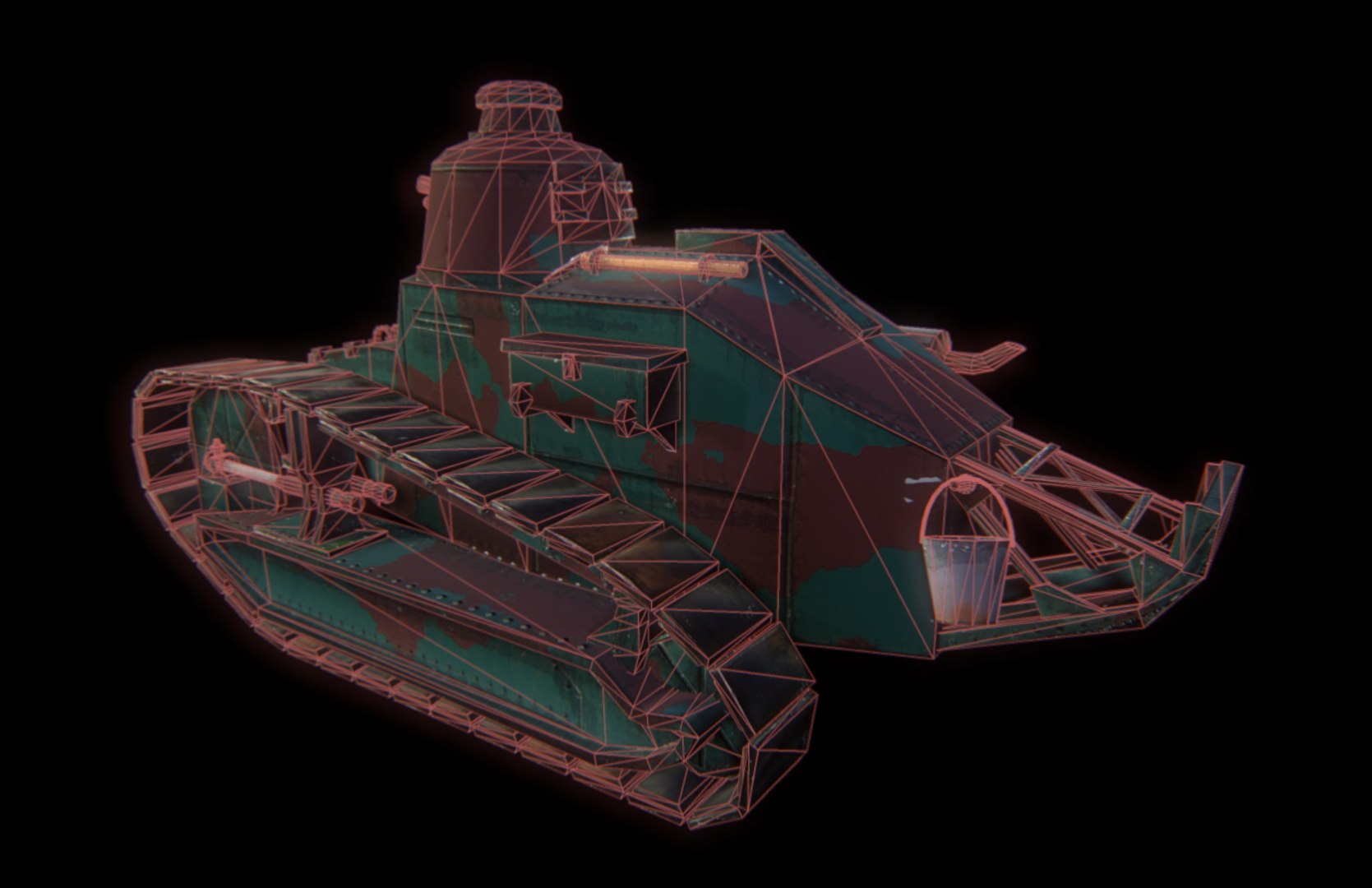 3d Ft17 Tank Model