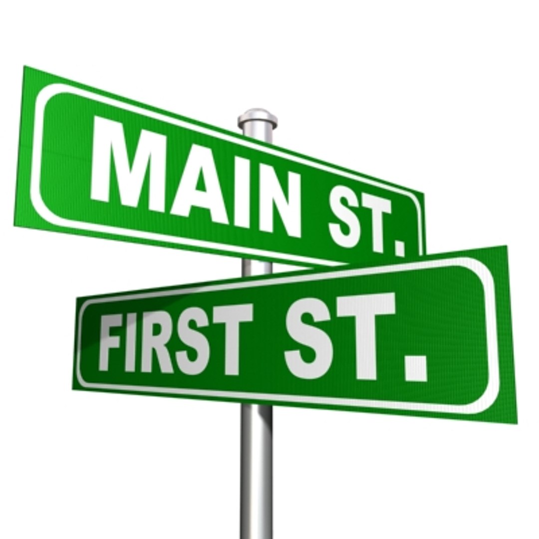 3d model of street sign