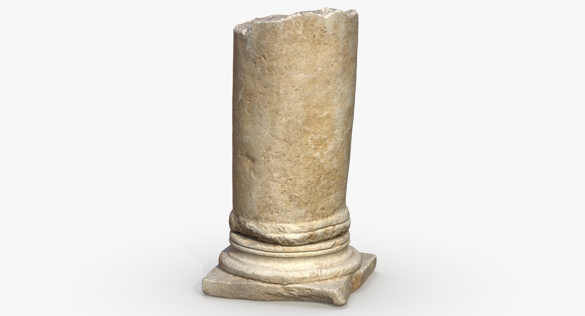 3D Medieval Stone Column Piece Model - TurboSquid 1520437