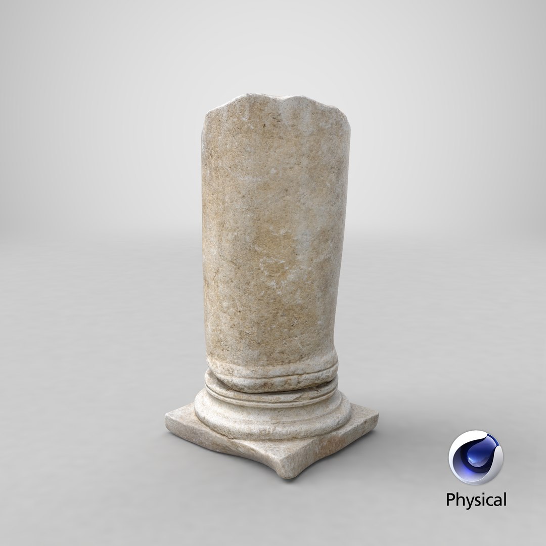 3D Medieval Stone Column Piece Model - TurboSquid 1520437