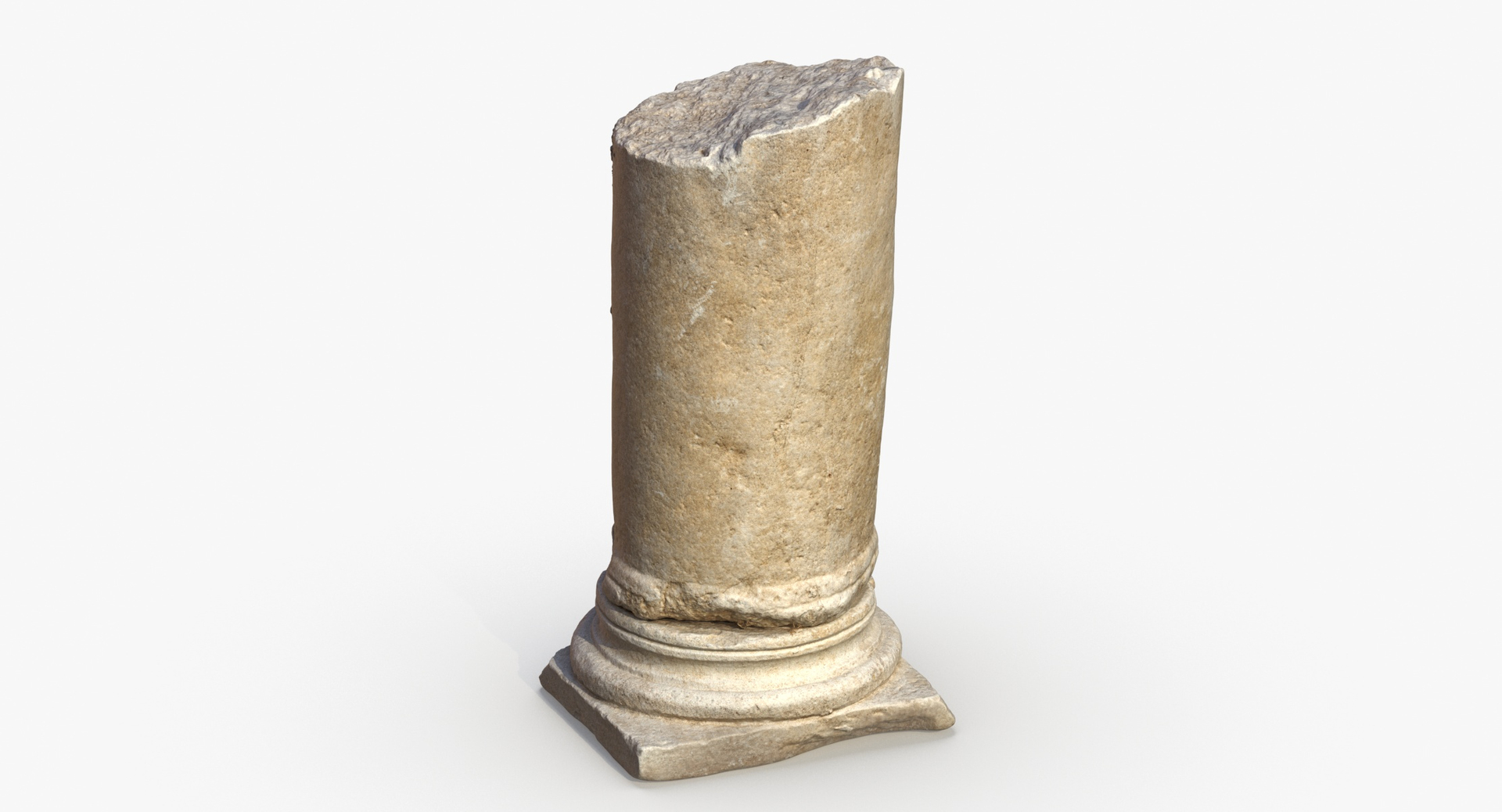 3D Medieval Stone Column Piece Model - TurboSquid 1520437