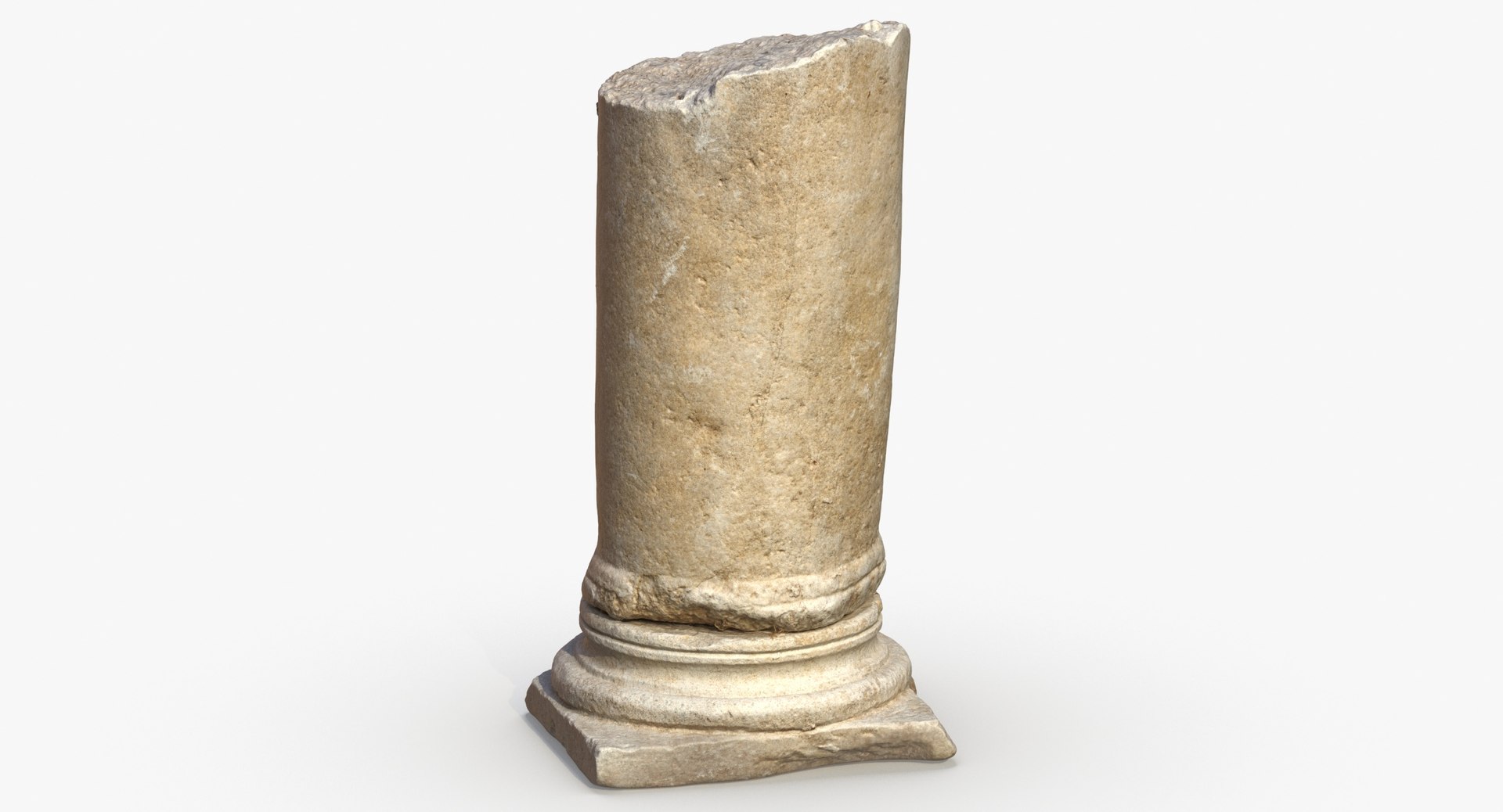 3D medieval stone column piece model - TurboSquid 1520437