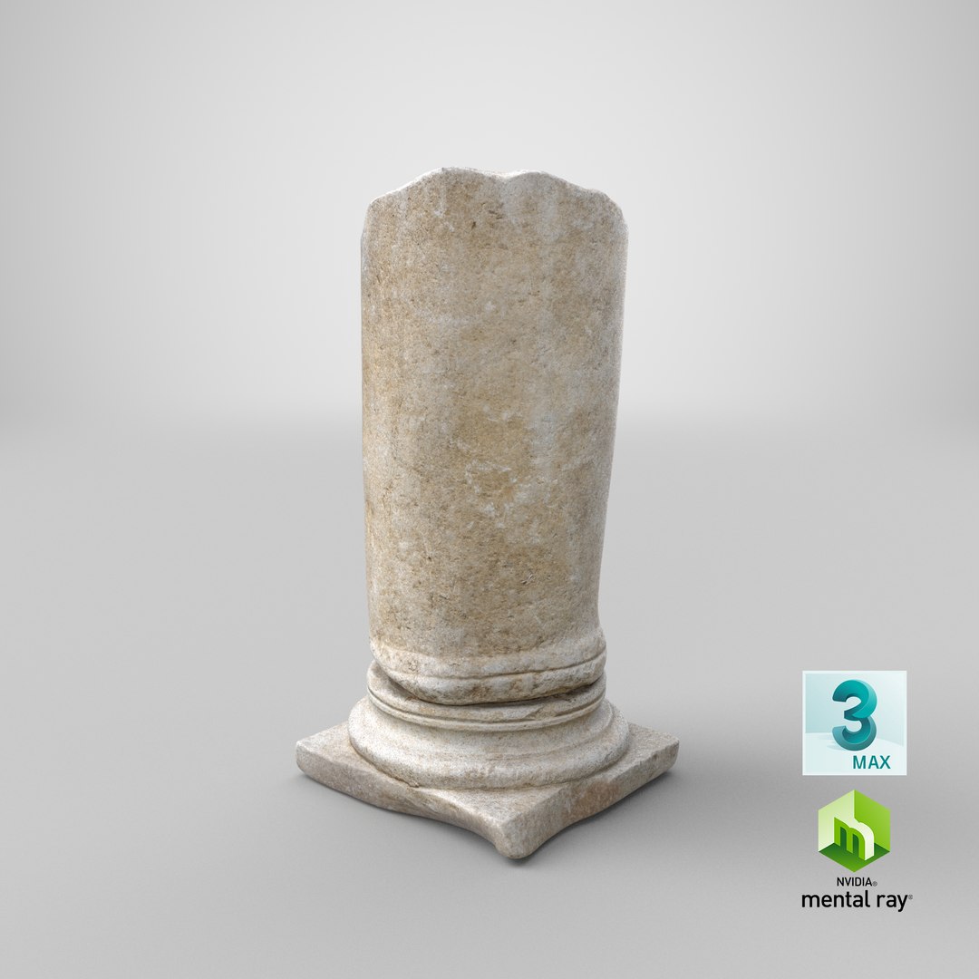 3D Medieval Stone Column Piece Model - TurboSquid 1520437
