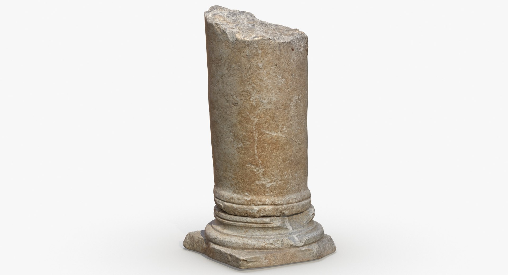 3D Medieval Stone Column Piece Model - TurboSquid 1520437