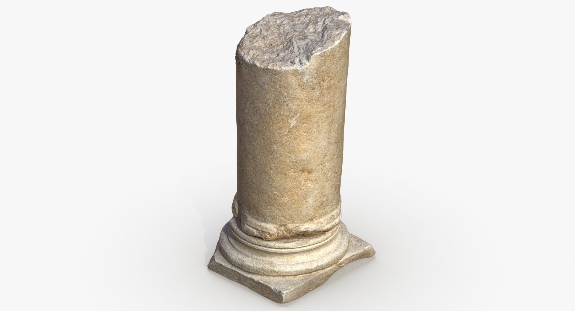 3D Medieval Stone Column Piece Model - TurboSquid 1520437