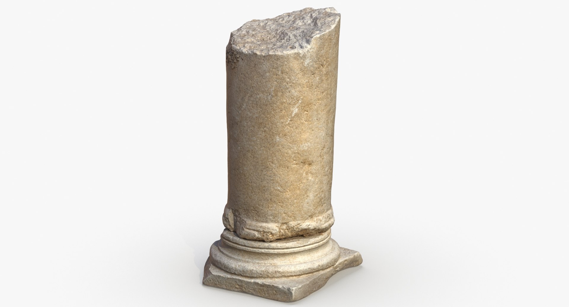 3D Medieval Stone Column Piece Model - TurboSquid 1520437