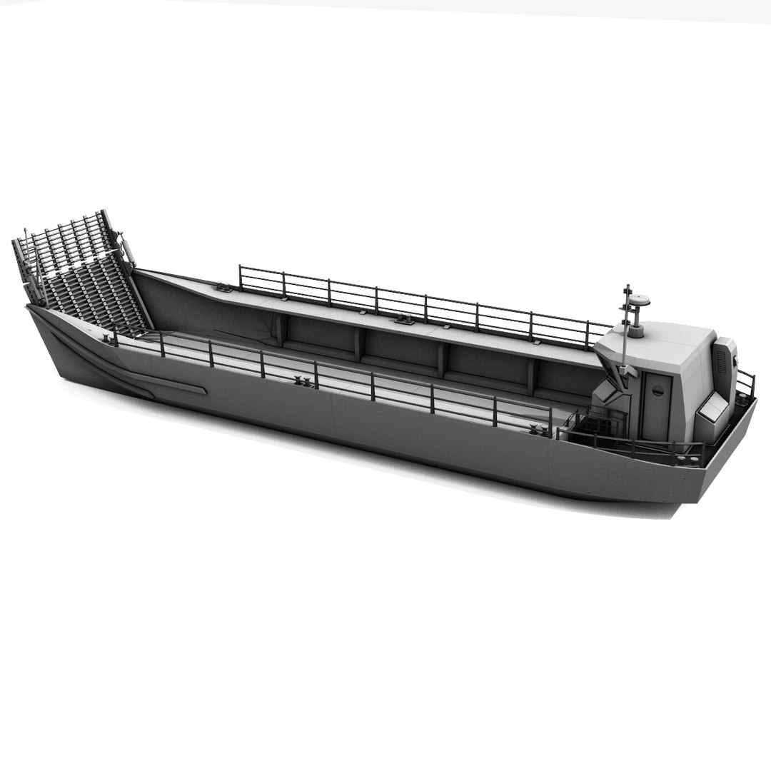 Generic Military Transport Landing Craft 3d Model