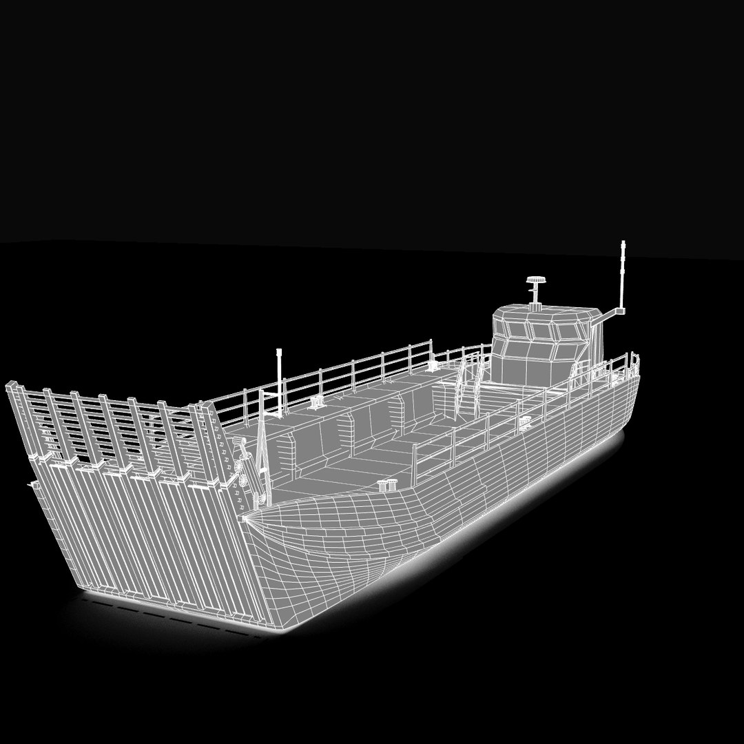 Generic Military Transport Landing Craft 3d Model