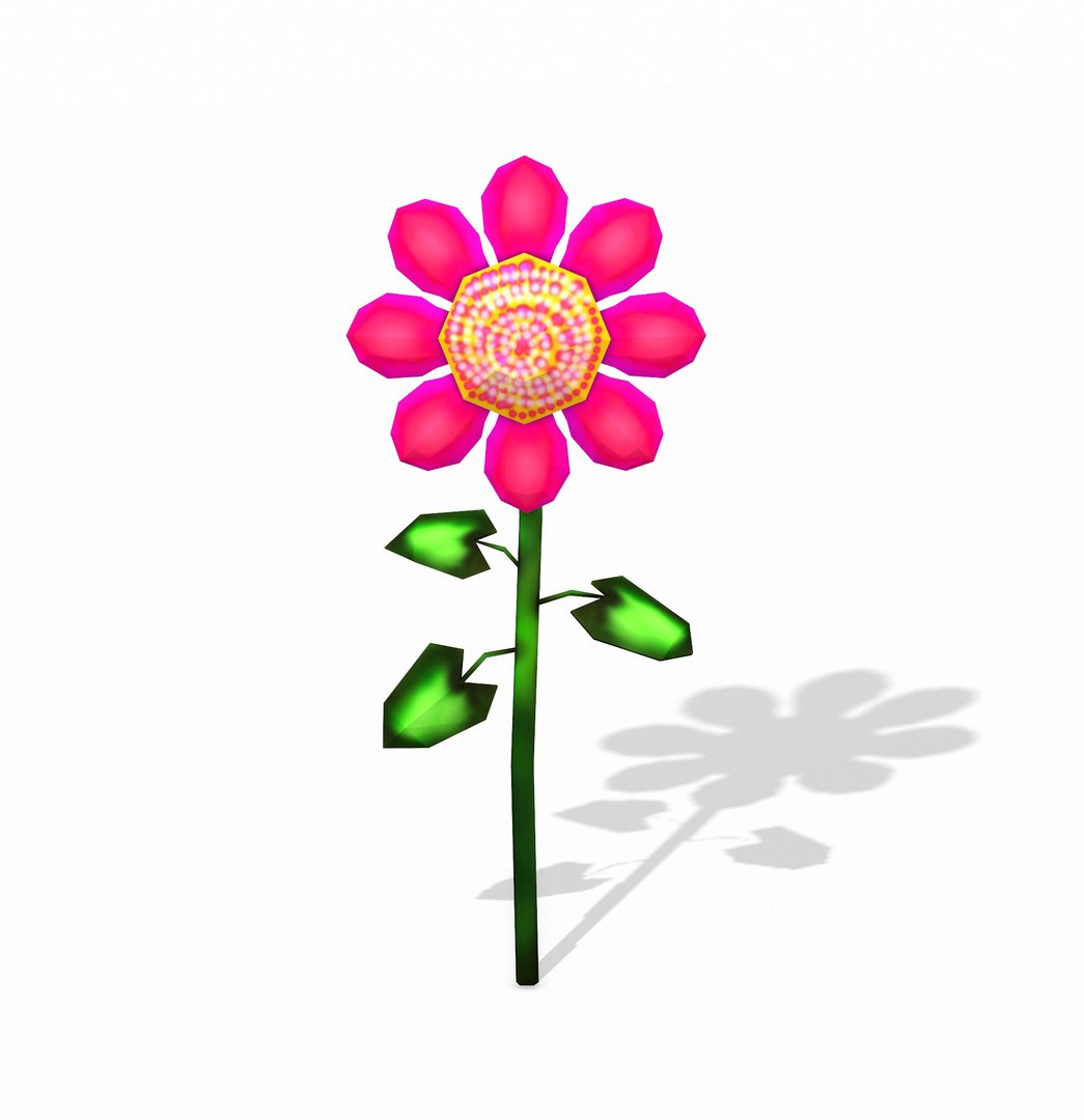 Pink Flower 3D Model - TurboSquid 1306872