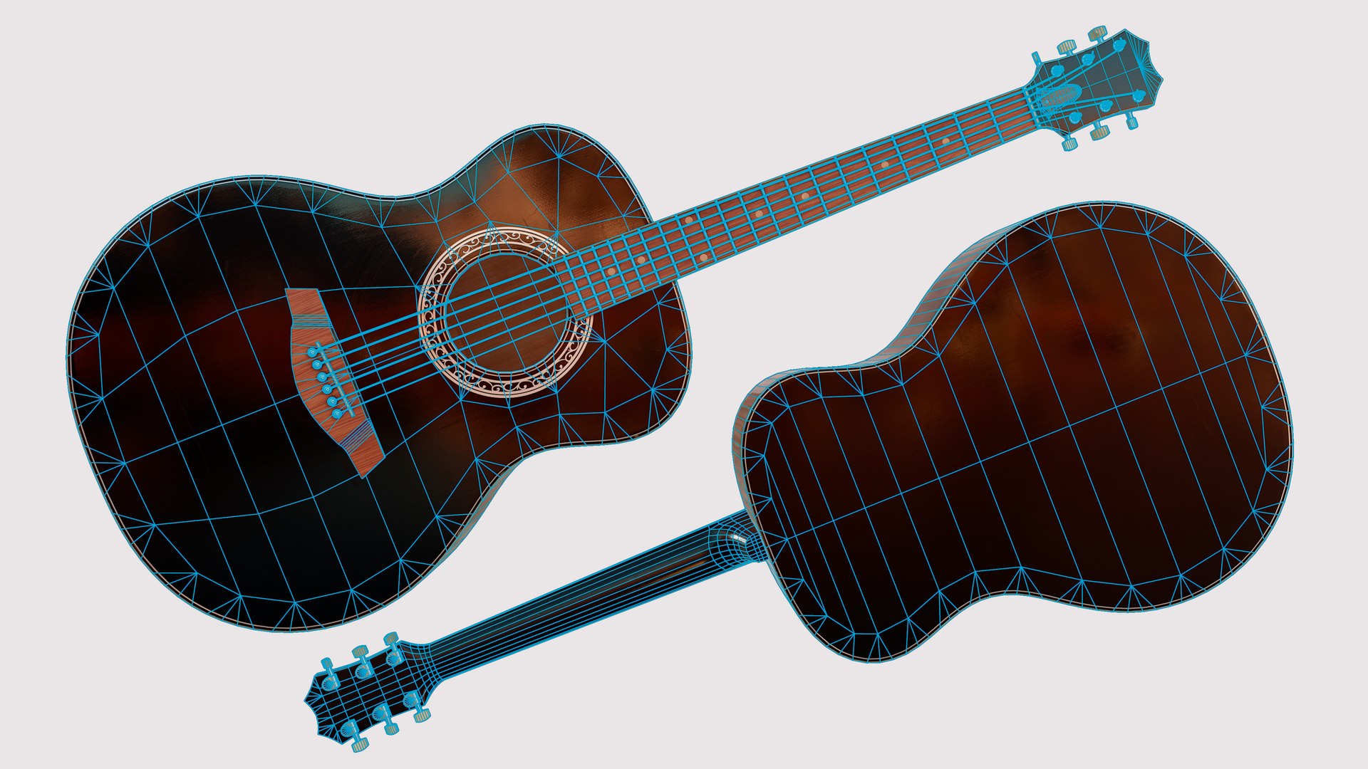 Acoustic Guitar 3D Model - TurboSquid 2041166